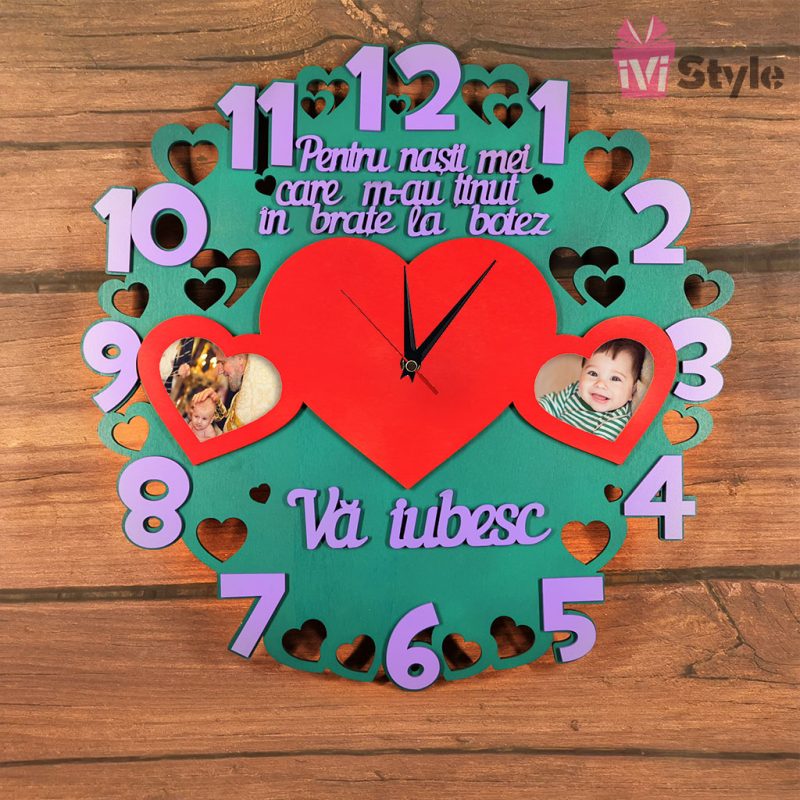 Ceas decorativ rustic but first coffee - Producator Cadouri Personalizate